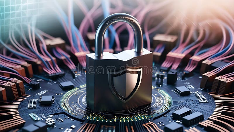 A Padlock with a Padlock that Says Padlock Stock Illustration ...