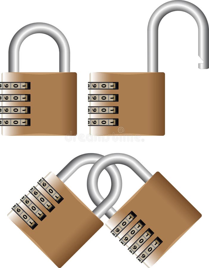 Close and Open Red Padlock Security Stock Vector - Illustration of ...