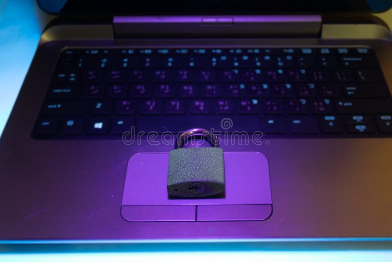Financial Security Lock Placed on a Wallet Stock Image - Image of ...