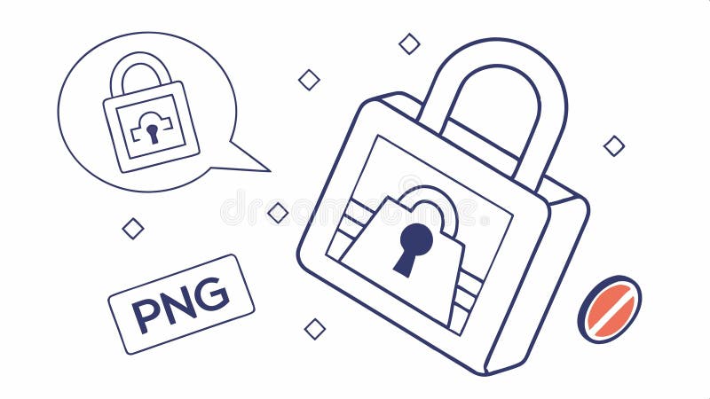 Padlock with PNG File, Representing File Security and Digital Lock ...