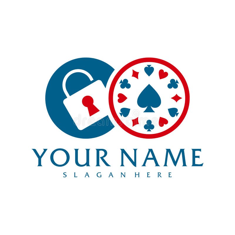 Padlock Poker Logo Vector Template, Creative Poker Logo Design Concepts ...