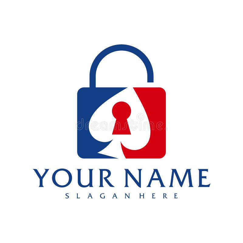 Padlock Poker Logo Vector Template, Creative Poker Logo Design Concepts ...