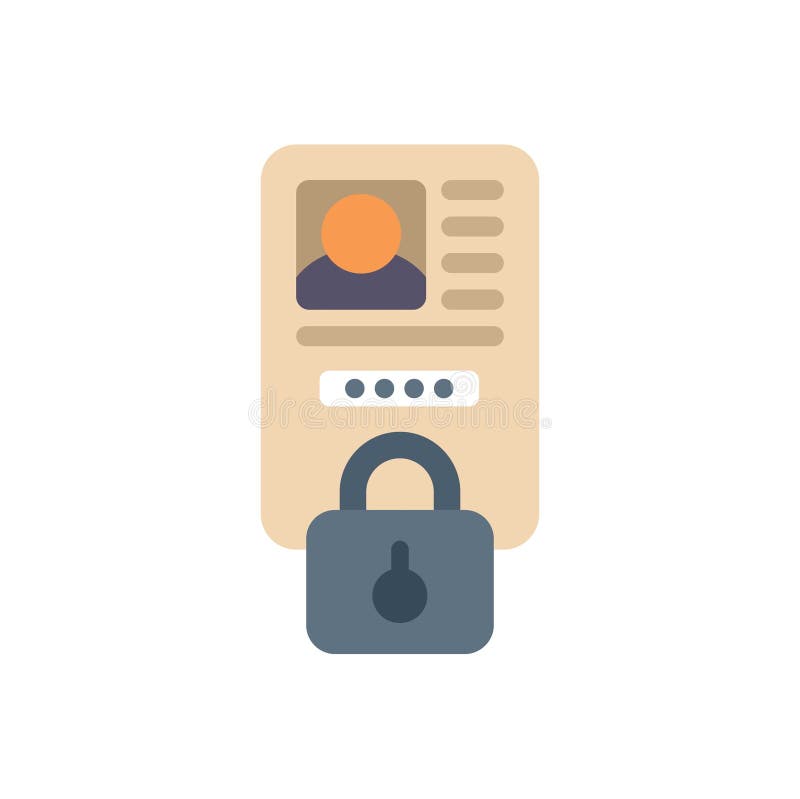 Padlock Protecting Personal Information on Digital Document Stock ...
