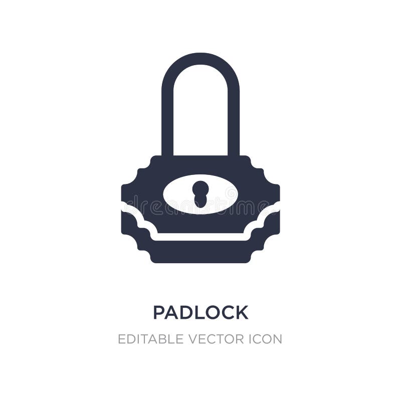 Padlock Protection Active Icon on White Background. Simple Element ...