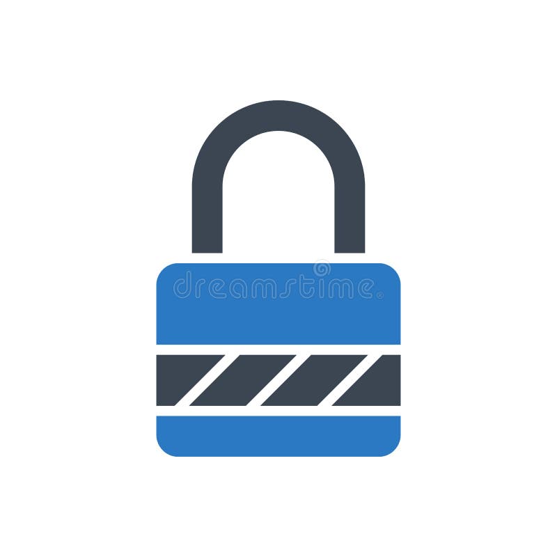Padlock Vector Glyph Icon stock vector. Illustration of equipment ...
