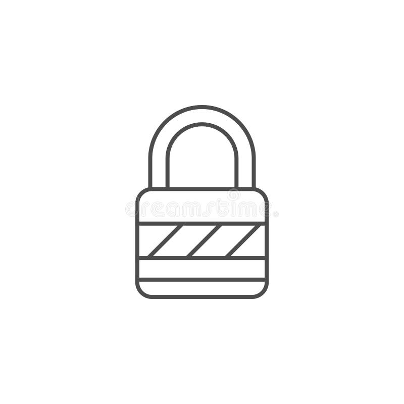 Padlock vector flat icon stock vector. Illustration of button - 149589381