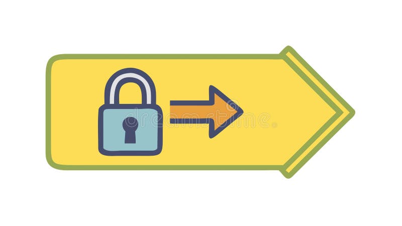 Padlock & Right Arrow Icon, Vector Design Generative AI Stock Vector ...