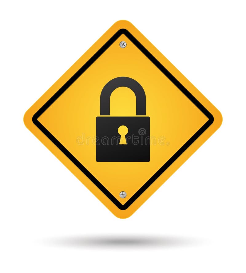 Lock Icon, Simple Sign in Flat Style Stock Vector - Illustration of ...