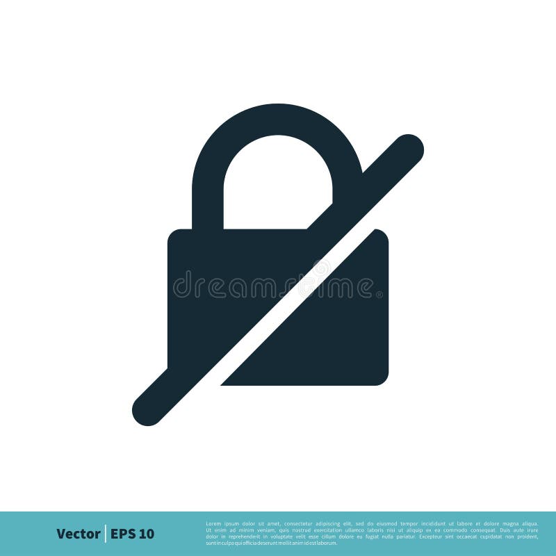 Padlock Secure Icon Vector Logo Template Illustration Design. Vector ...