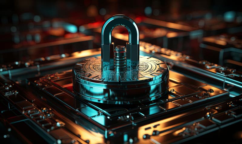 Padlock Secured on Metal Structure Stock Image - Image of structure ...