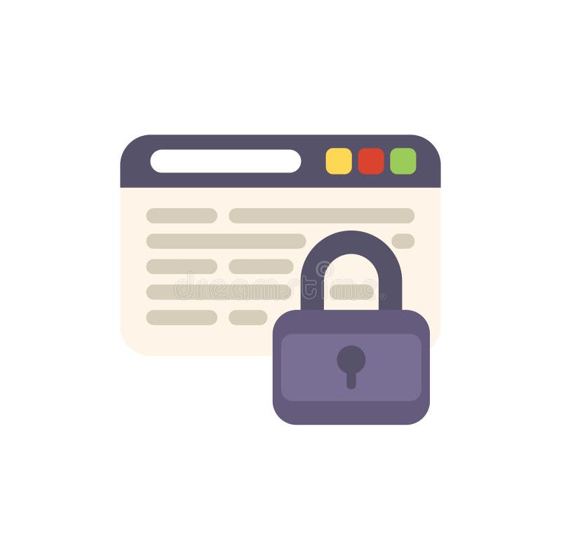 Padlock Securing Website Information on Computer Screen Stock ...