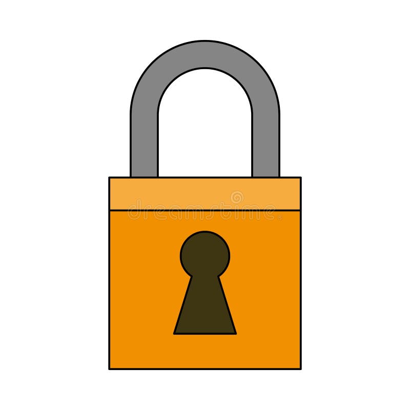 Padlock security emblem stock vector. Illustration of antivirus - 143375588