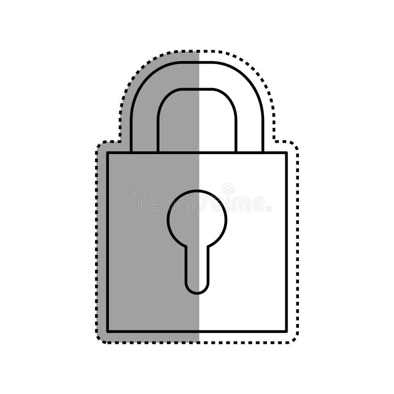Padlock security symbol stock illustration. Illustration of safety ...