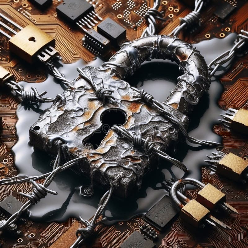 Burnt Padlock Security and Freedom Theme Cyber Security Home Security ...