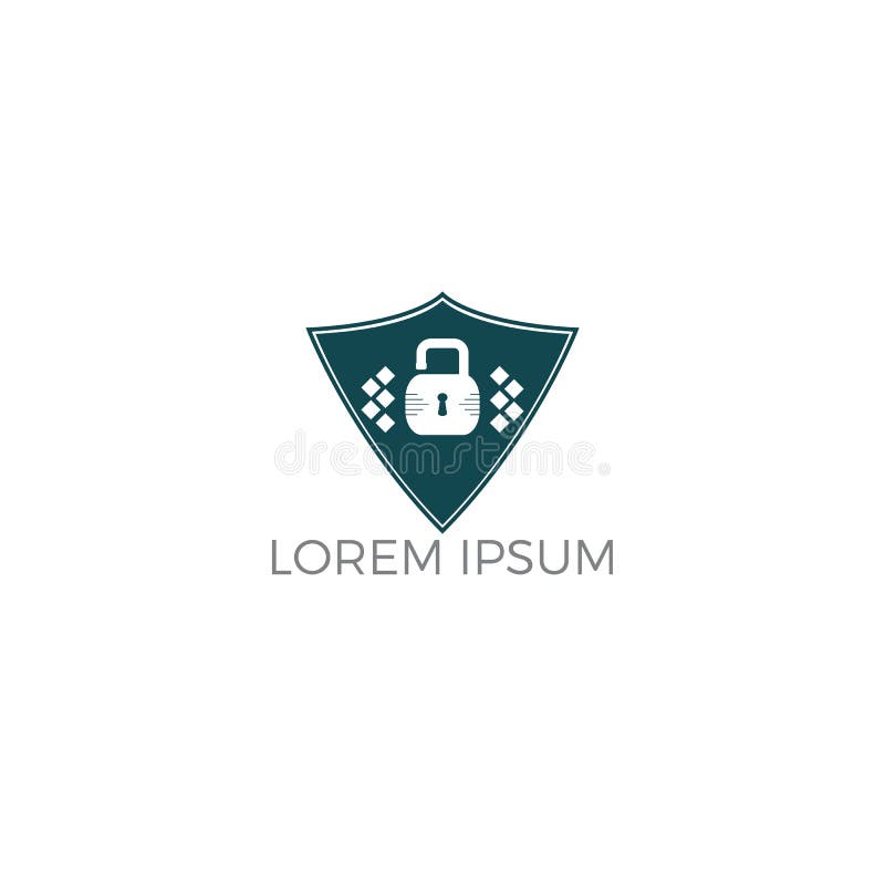 Padlock Security Vector Logo Design. Stock Vector - Illustration of ...