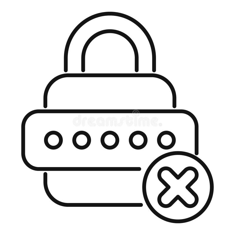 Padlock Showing Wrong Password Attempt Icon Showing Access Denied ...