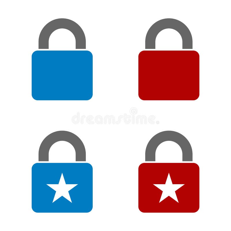 Padlock Star Logo Template Illustration Design. Vector EPS 10 Stock ...