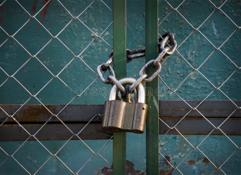 Padlock with chain stock image. Image of chain, locked - 3024491