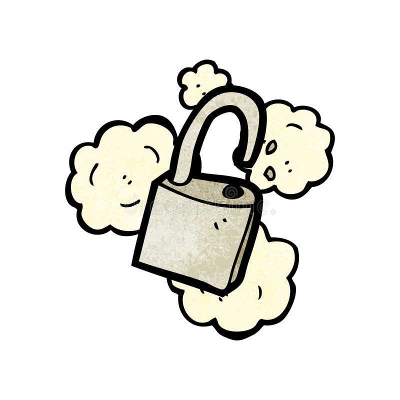Padlock symbol cartoon stock vector. Illustration of funny - 38037008