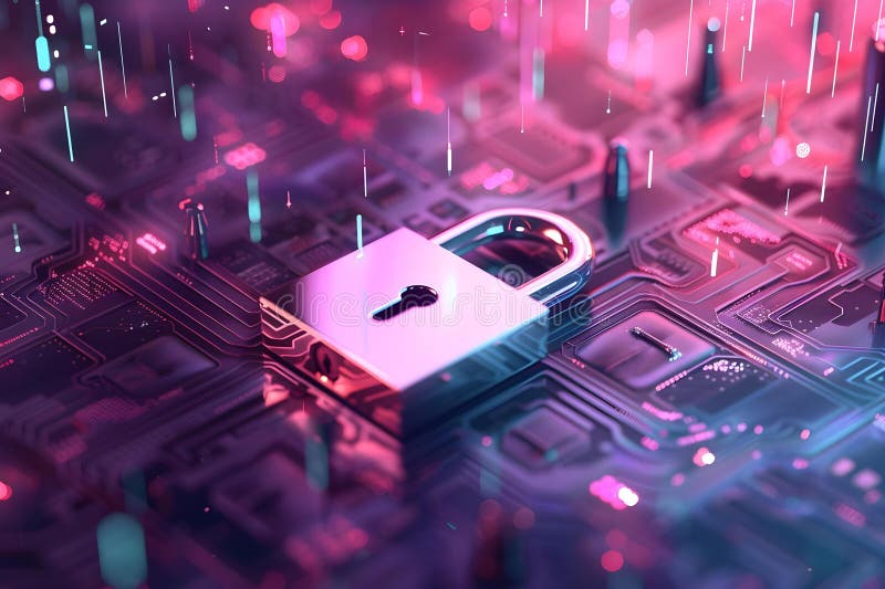 Padlock Symbolizes Data Security and Privacy in Cyber Security Concept ...