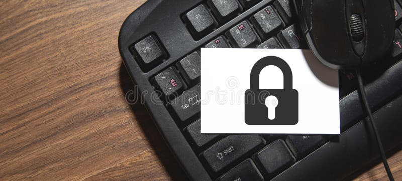 Padlock Symbols on Computer Keyboard Buttons. Internet and Technology ...