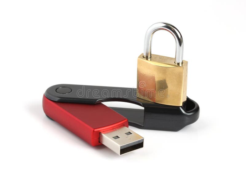 Padlock on USB Memory Stick Stock Image - Image of crime, privacy: 18295717