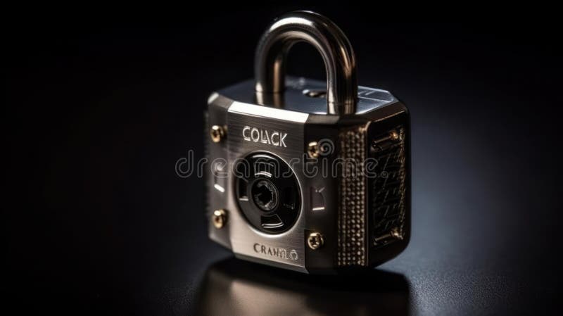 A Padlock with Biometric Identification Technology Denotes Secure ...