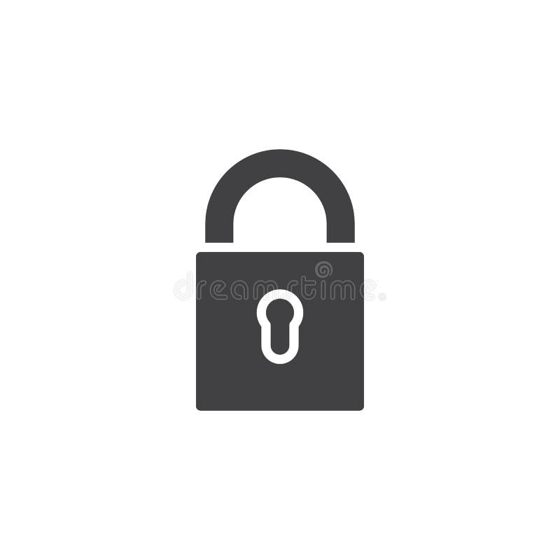 Padlock vector icon stock vector. Illustration of security - 112450987