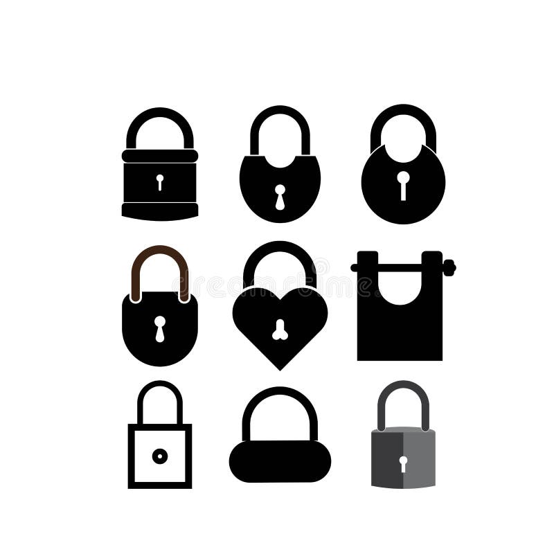 Padlock icon stock vector. Illustration of padlock, graphic - 194531647
