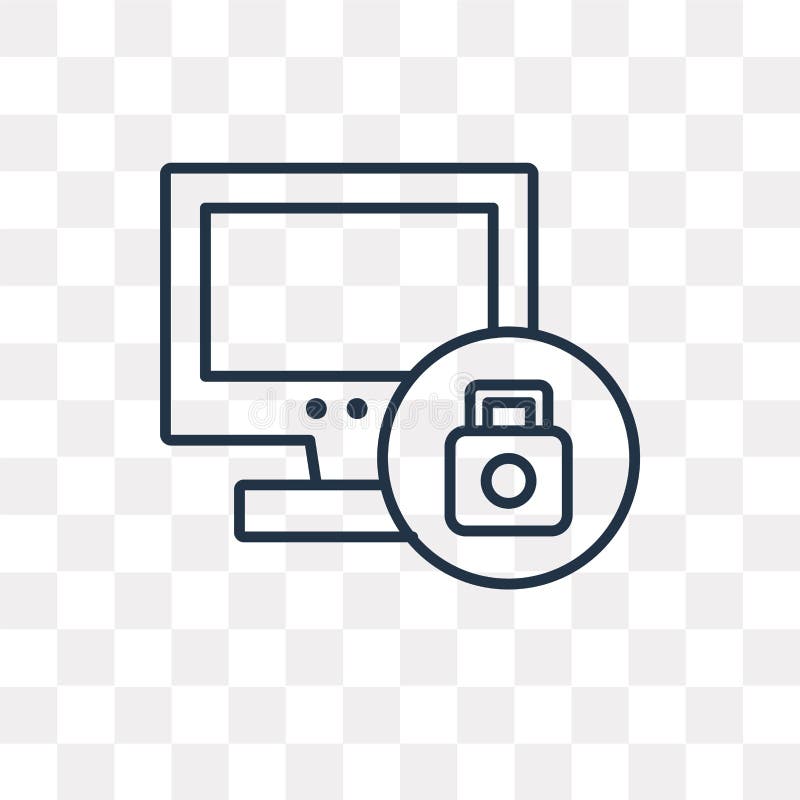 Padlock Vector Icon Isolated on Transparent Background, Linear P Stock ...