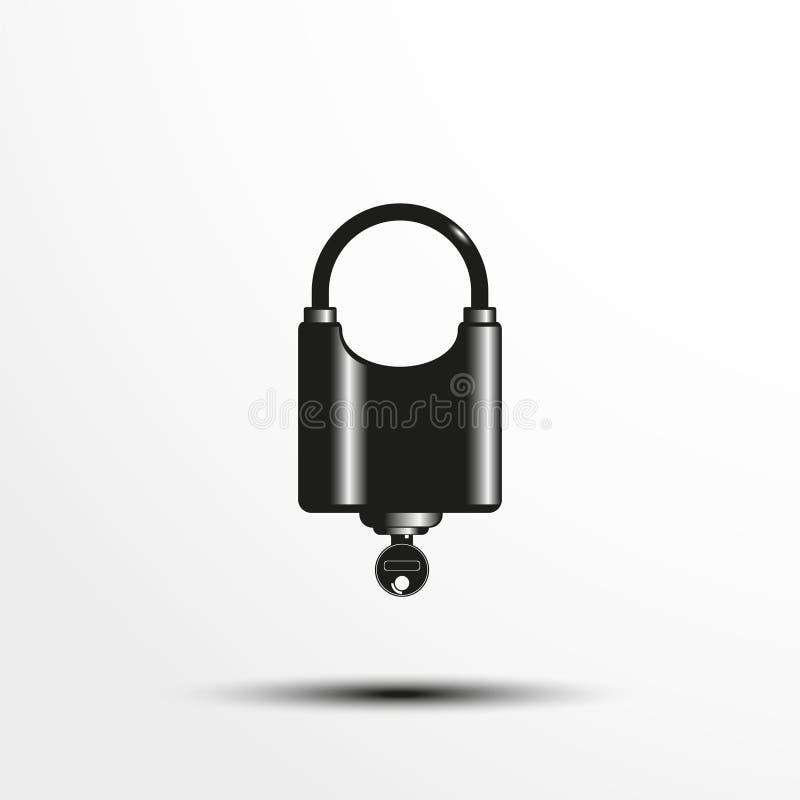 The Padlock. Vector Illustration. Stock Vector - Illustration of shape ...