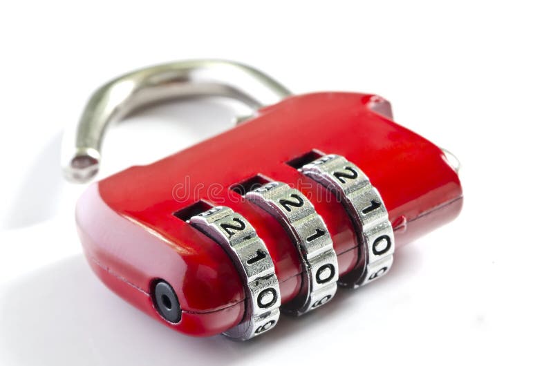 Padlock on White Background Stock Image - Image of lock, number: 56673767