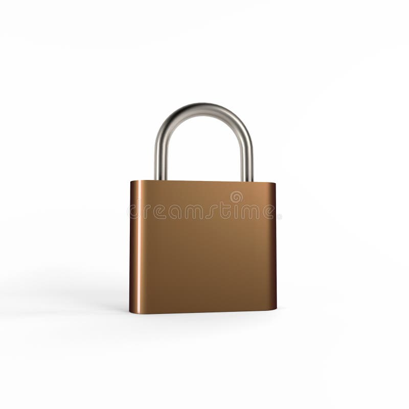 Padlock on a White Background. Stock Illustration - Illustration of ...