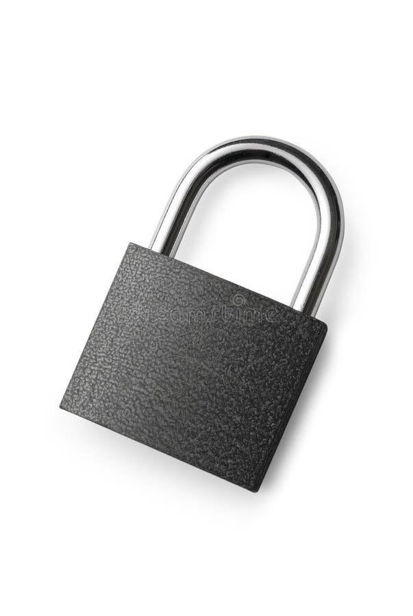 Padlock on a White Background in the Middle Stock Image - Image of ...
