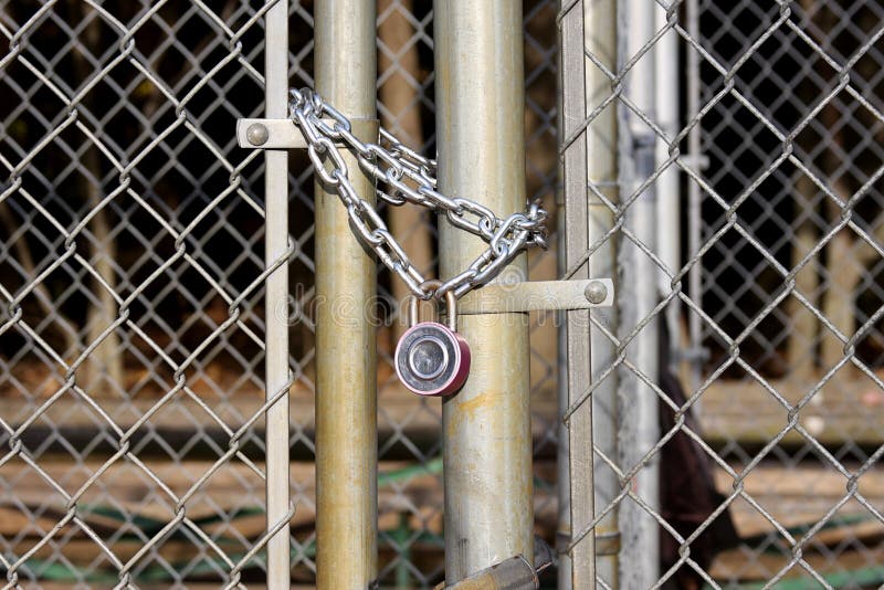 Padlocked Gate stock image. Image of lock, guard, danger - 3579659