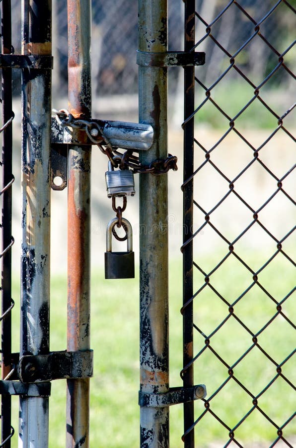 Padlocked gate stock photo. Image of vertical, protection - 43694098