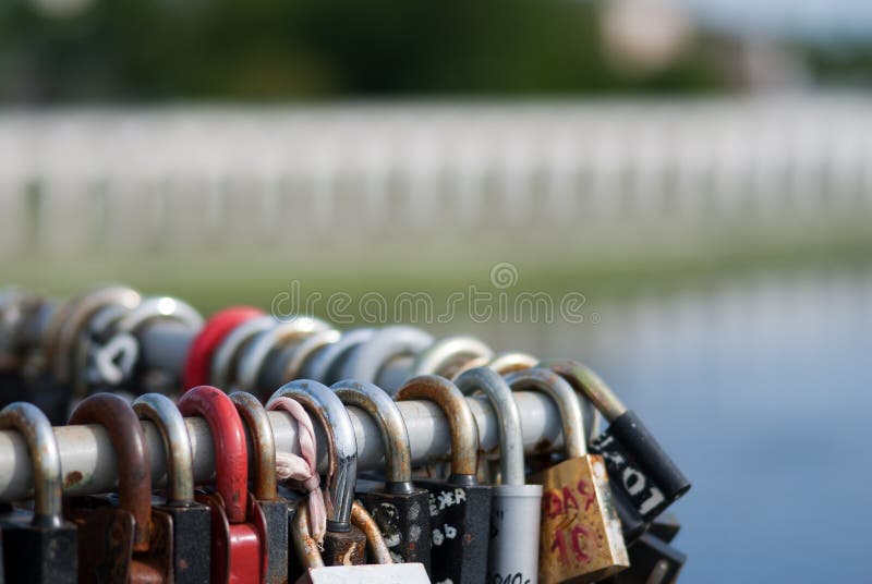 Padlocks on the bridge stock image. Image of culture - 139754901