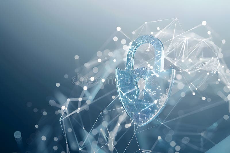 Padlocks and Digital Network Abstract Style, a Concept of Data Privacy ...