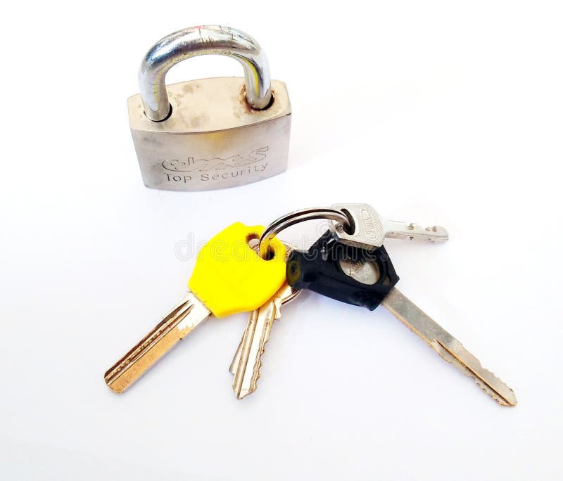 Padlocks and Keys with a Different Look and Angle Stock Image - Image ...