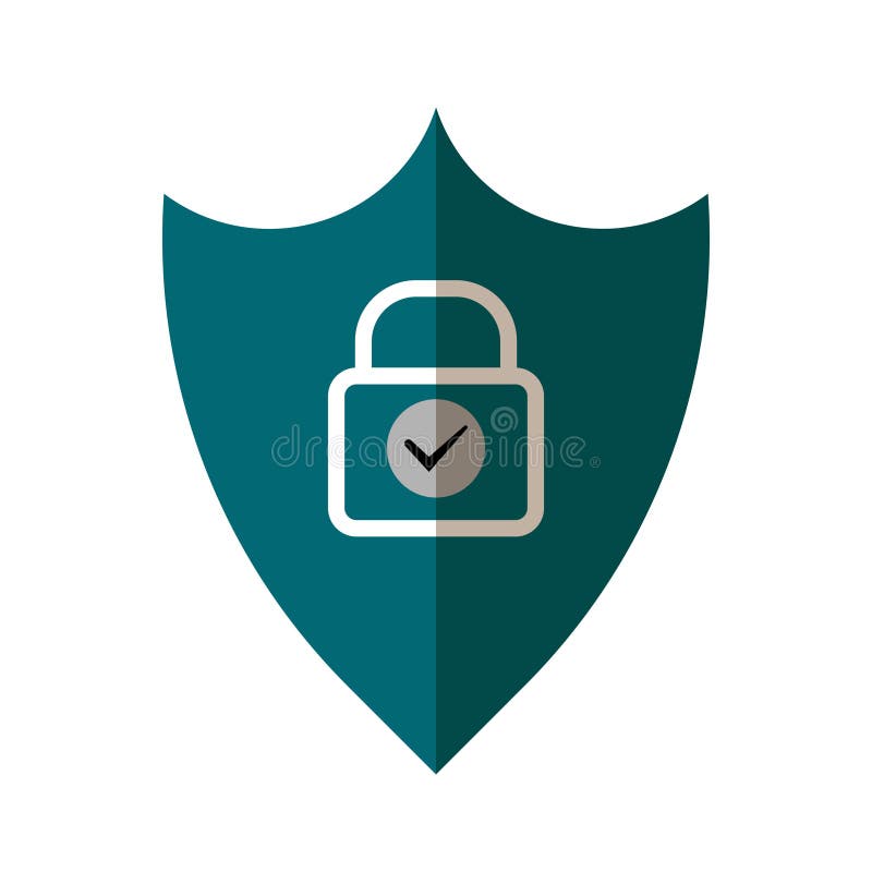 Padlocks and Security Shields. Flat Design Style. Suitable for Data ...