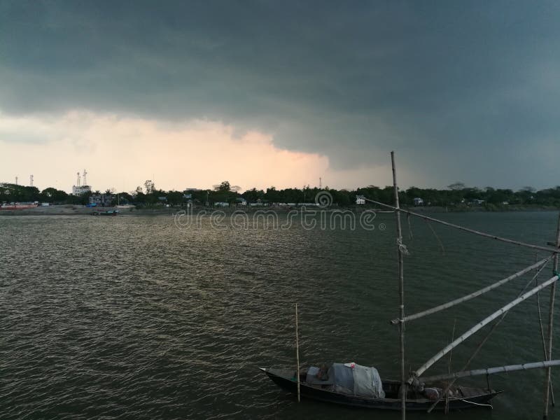 Padma River stock image. Image of boat, bangladesh, padma - 127365711
