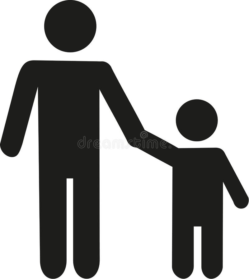 Icono de padre con hijo ilustración del vector. Ilustración de vector ...