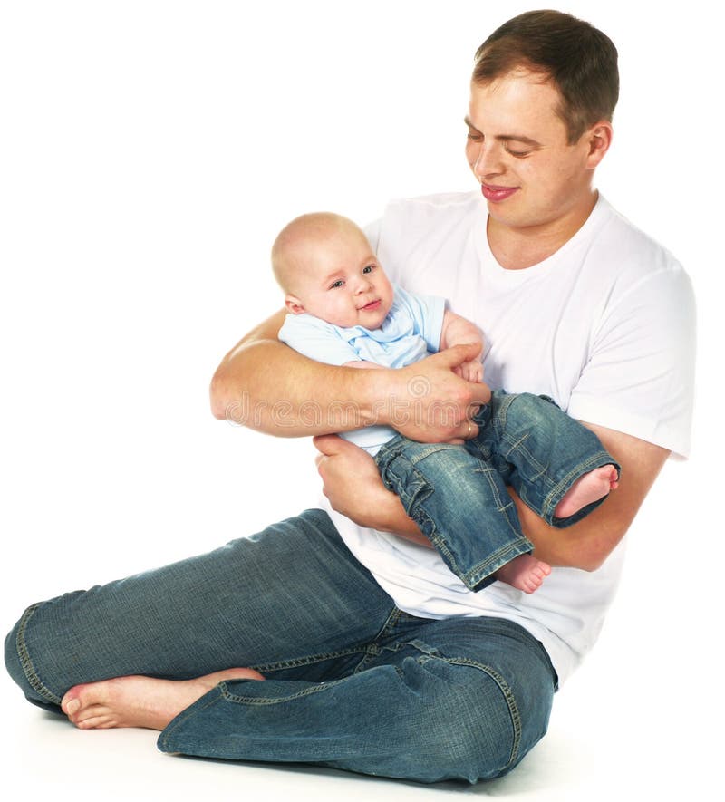 Padre con su bebé imagen de archivo. Imagen de adulto - 11861717