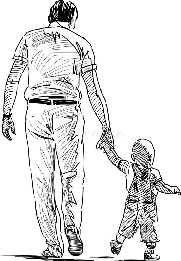 Padre e hijo ilustración del vector. Ilustración de hijo - 33287730