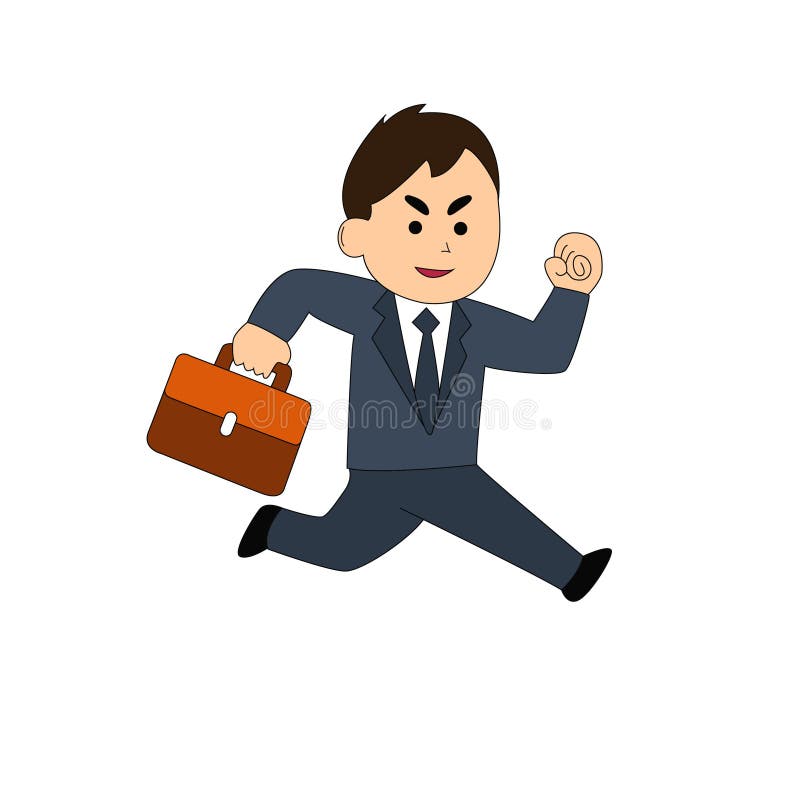 Padre Laborioso Che Va All'ufficio Illustrazione di Stock ...