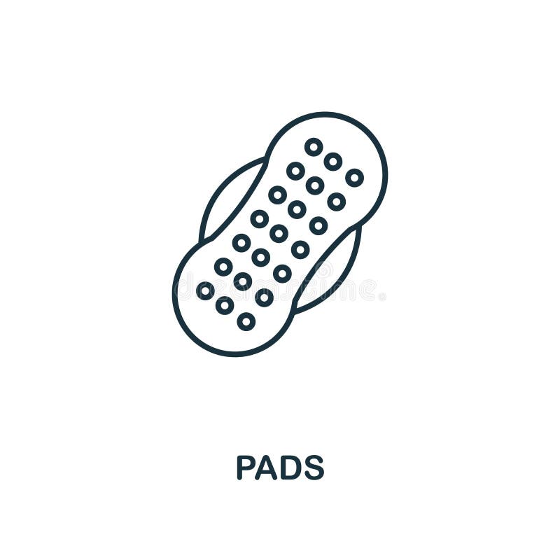 Pads Icon. Line Style Element from Hygiene Collection Stock ...