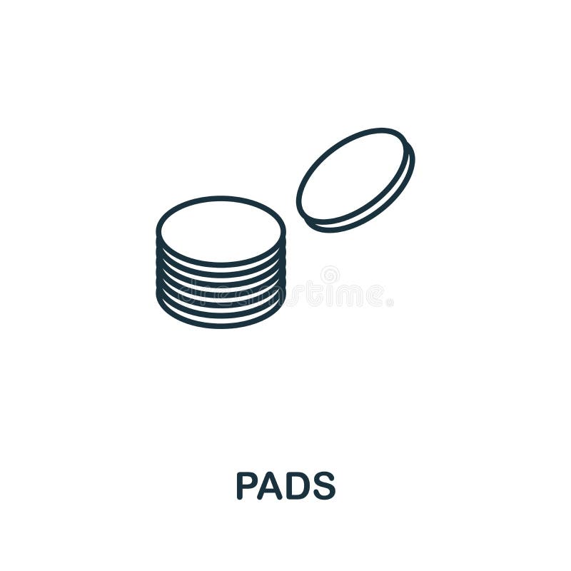 Pads Icon. Simple Element from Personal Hygiene Collection. Creative ...