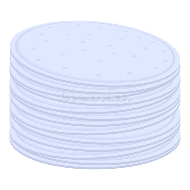 Pads Stack Icon Cartoon Vector. Cosmetic Cotton Material Stock Vector ...