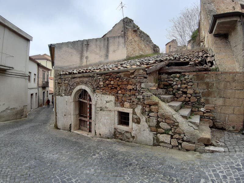 Paduli - Casa Del Borgo Fantasma Editorial Image - Image of houses ...