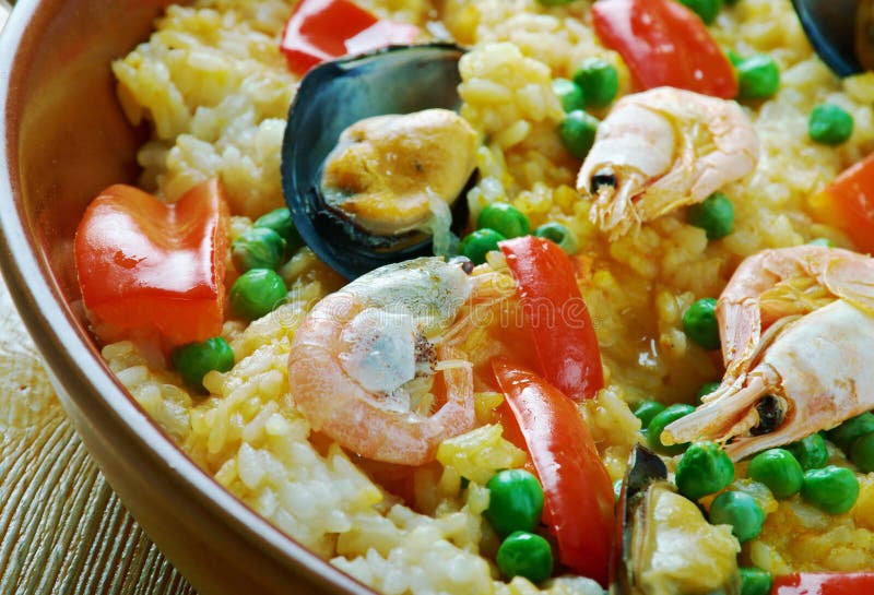 Sardinian Paella algherese stock photo. Image of tomato - 266589244